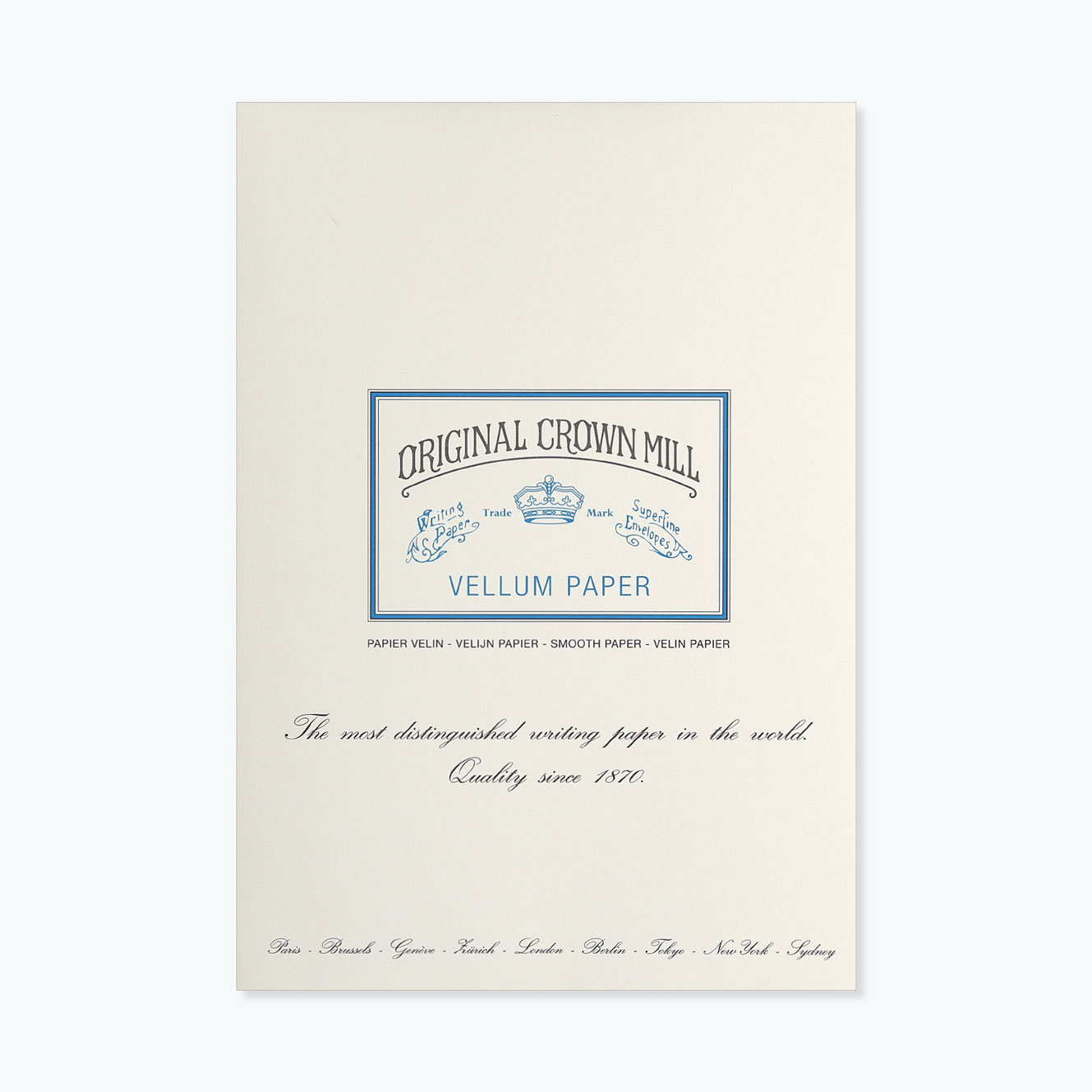 Crown Mill | A4 Writing Pad Vellum Cream - Bookbinders Design