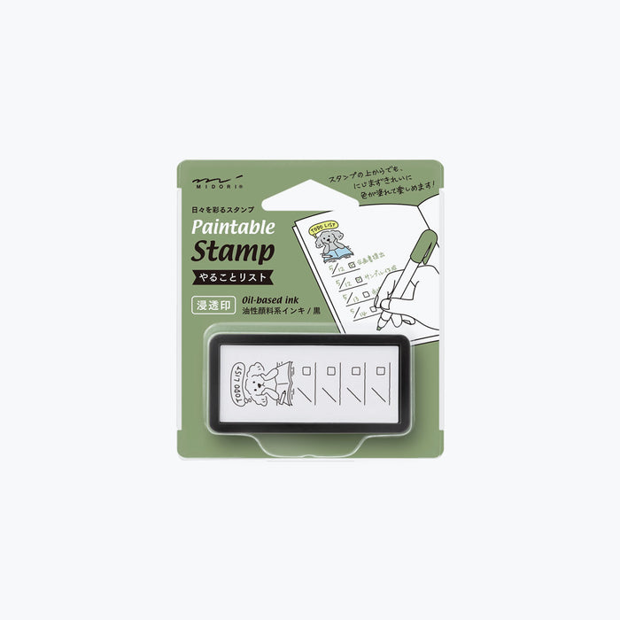 Midori | Self-Inking Mini Stamp To Do List - Bookbinders Design