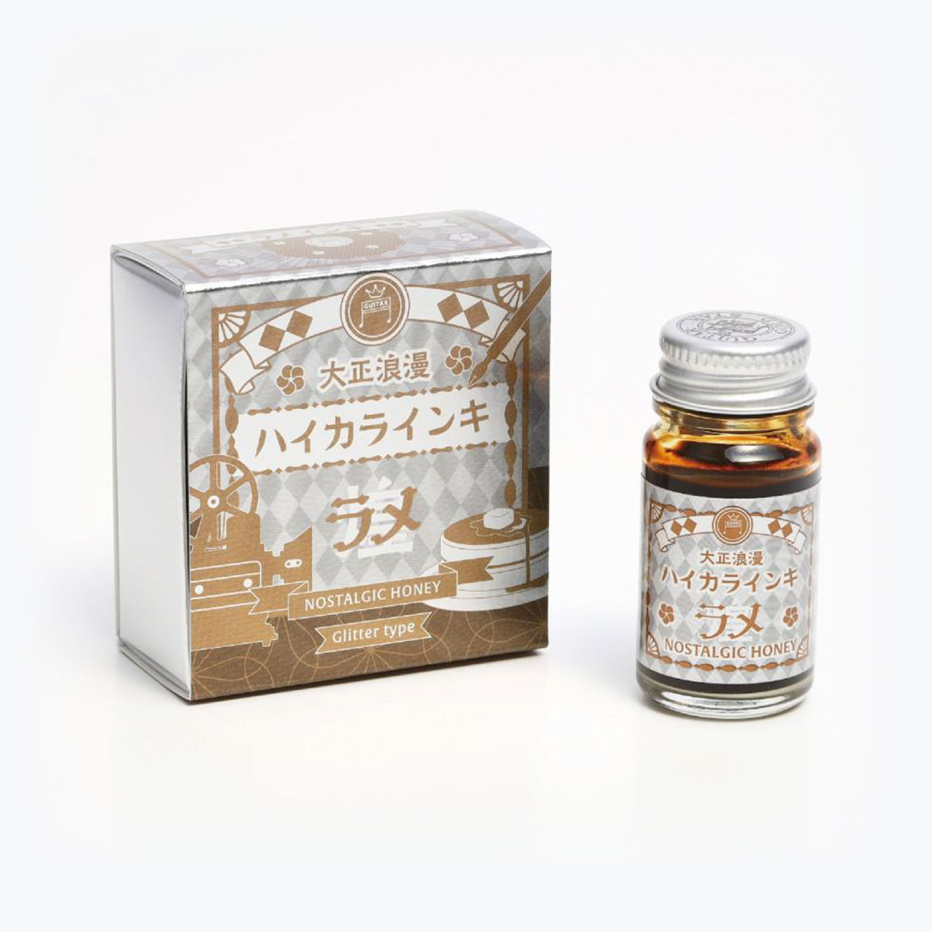 Teranishi - Fountain Pen Ink - Guitar Haikara - Glitter - Nostalgic Ho