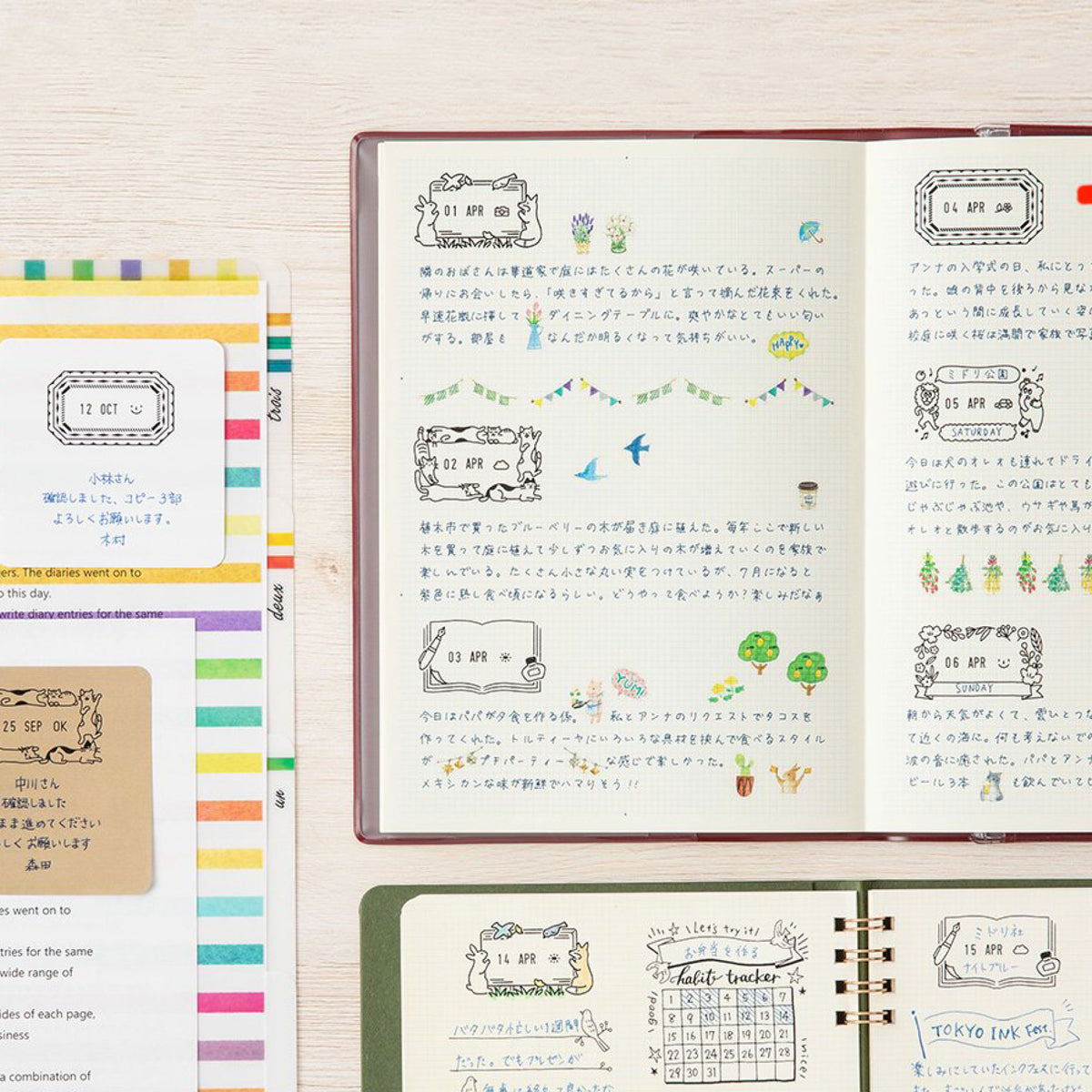 Midori | Date Rotating Stamp Animals - Bookbinders Design