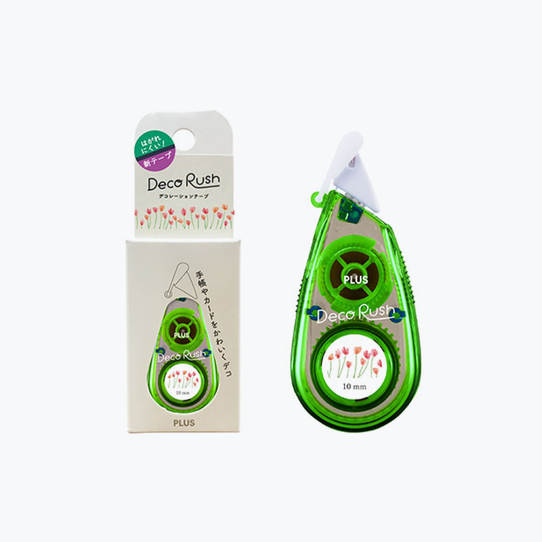 Plus | Deco Rush Washi Tape 10mm Garden - Bookbinders Design